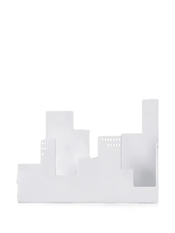 DOMENICONI Skyline-silhouette Magazine Rack - White