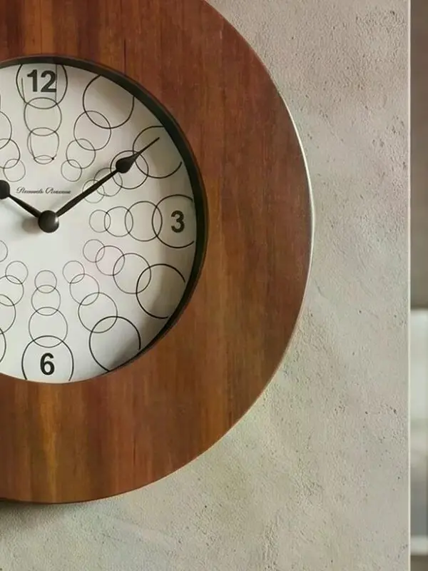 DOMENICONI Mogan Circle-pattern Wall Clock - Brown