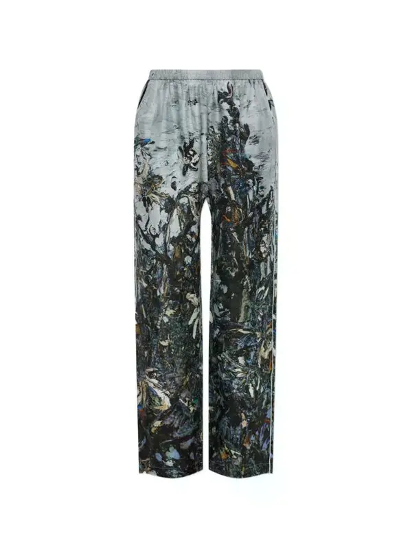 Munthe Abstract Print Silk Trousers