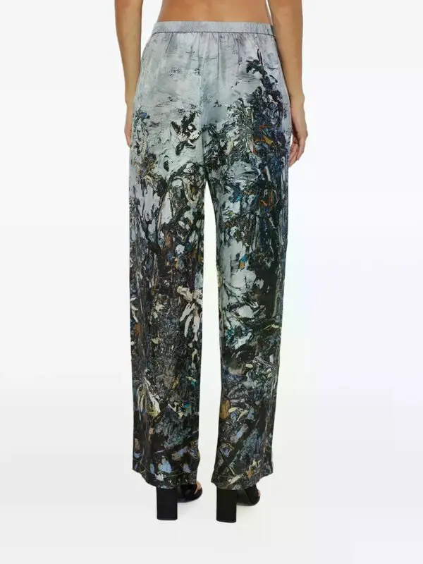 Munthe Abstract Print Silk Trousers