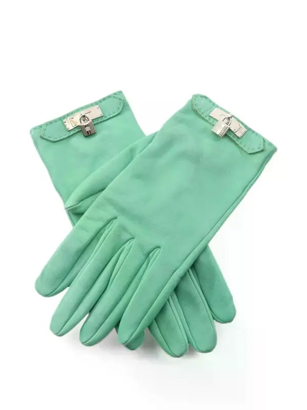 Hermès 2000s Kelly Padlock Gloves - Green