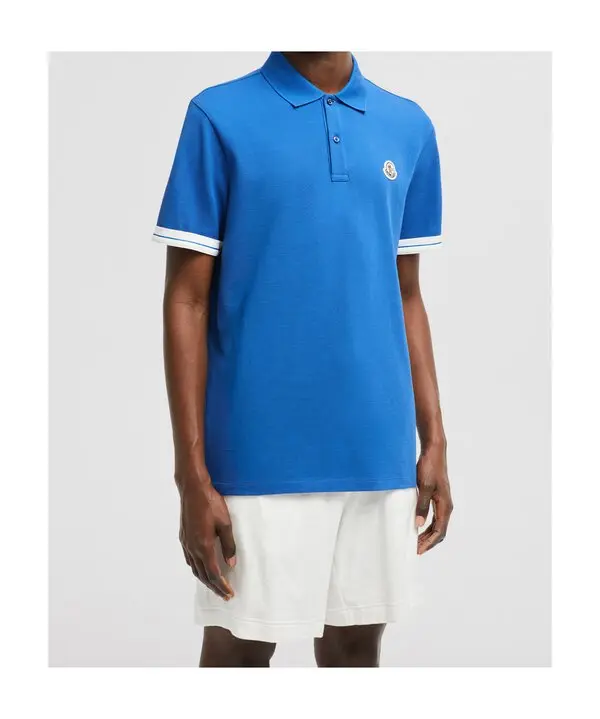 Moncler Logo Cotton Piquet Polo Shirt