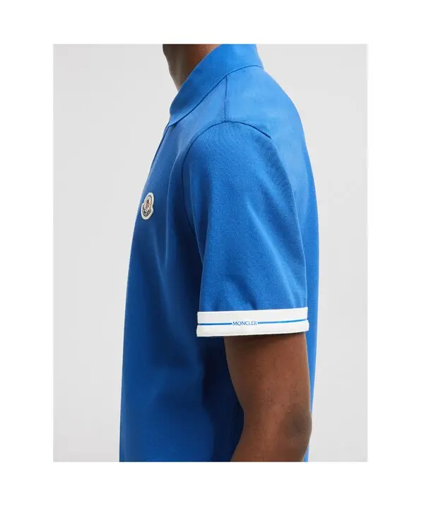 Moncler Logo Cotton Piquet Polo Shirt