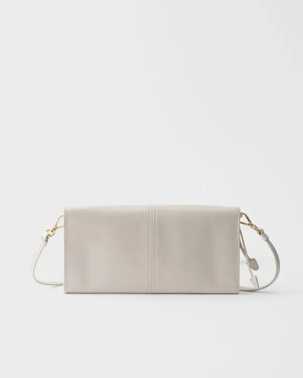 Prada Leather Wallet With Shoulder Strap