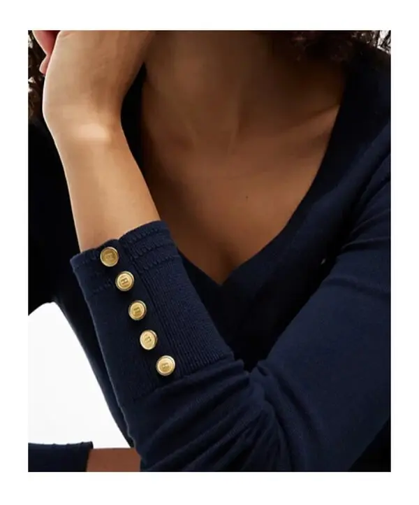 Tommy Hilfiger Button-cuff V-neck Sweater