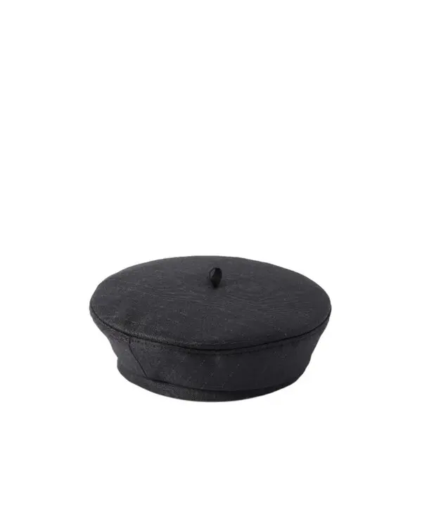 Ruslan Baginskiy Pinstriped Twill Beret - Black