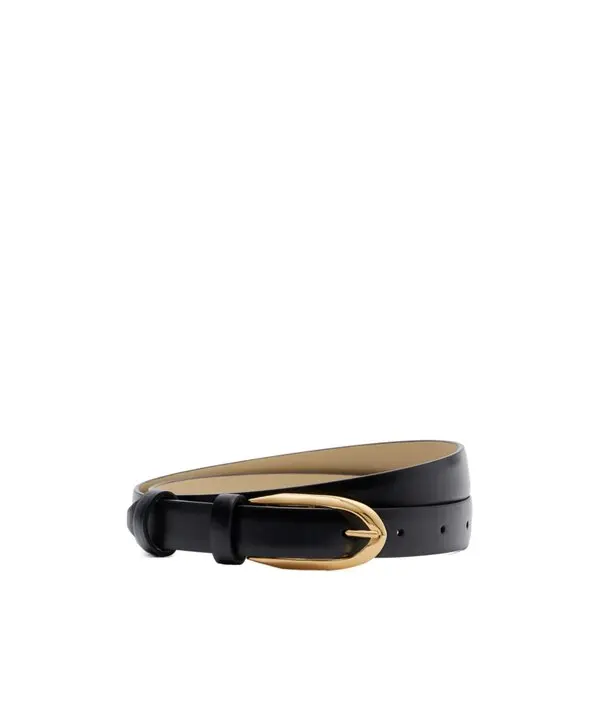 Givenchy Pinch Leather Belt With Oval Buckle