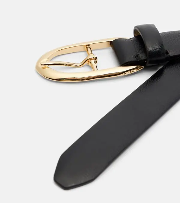 Givenchy Pinch Leather Belt With Oval Buckle