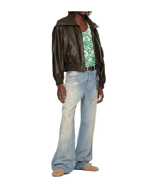 Andersson Bell Ma-1 Faux Leather Bomber Jacket