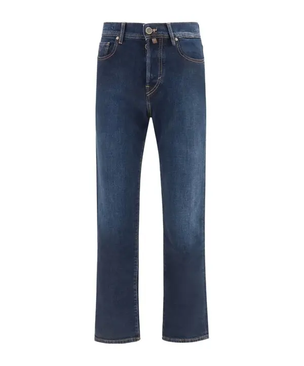 Jacob Cohen Logo Patch Straight Leg Jeans