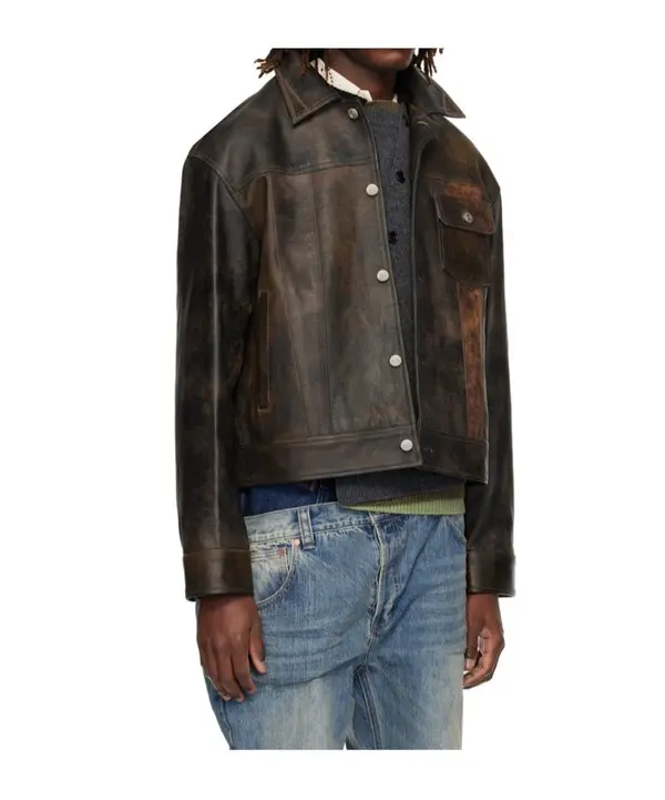 Andersson Bell Patchwork Truck Driver Leather Jacket
