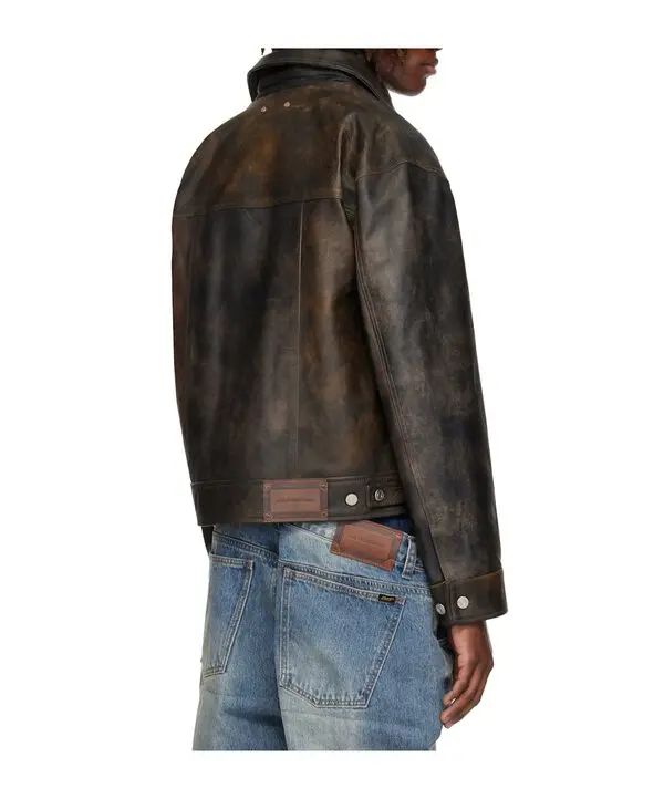 Andersson Bell Patchwork Truck Driver Leather Jacket