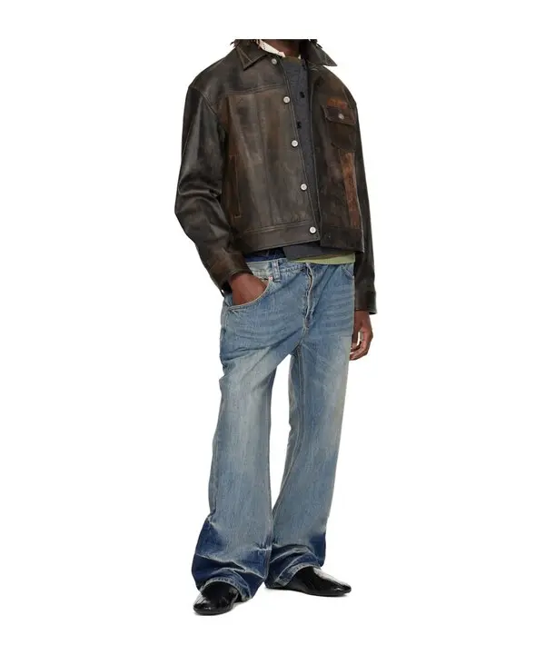 Andersson Bell Patchwork Truck Driver Leather Jacket