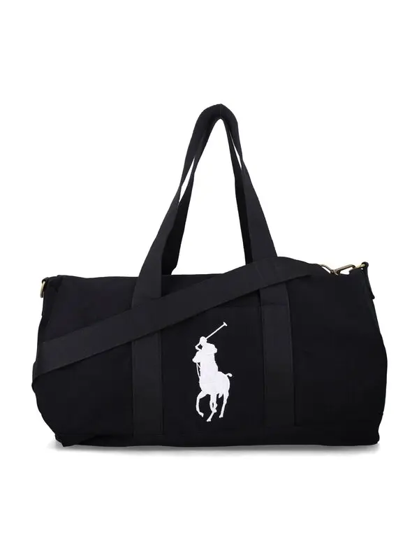 Polo Ralph Lauren Oversized Embroidered Pony Duffle Bag - Nero