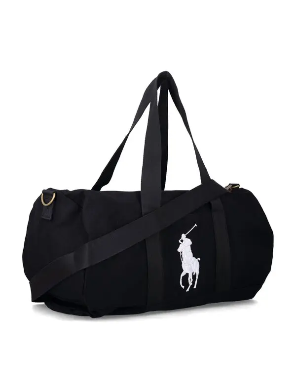 Polo Ralph Lauren Oversized Embroidered Pony Duffle Bag - Nero