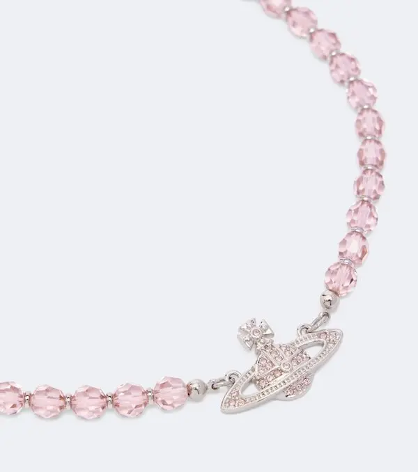 VIVIENNE WESTWOOD Messaline Crystal-embellished Choker