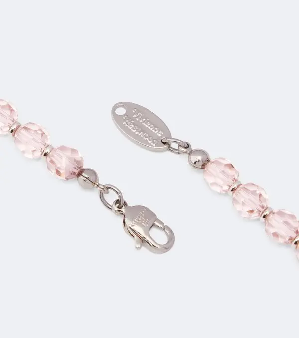 VIVIENNE WESTWOOD Messaline Crystal-embellished Choker