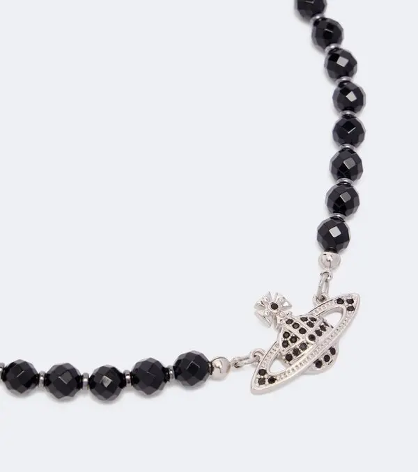 VIVIENNE WESTWOOD Messaline Embellished Choker Necklace