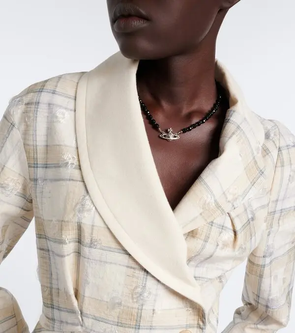 VIVIENNE WESTWOOD Messaline Embellished Choker Necklace