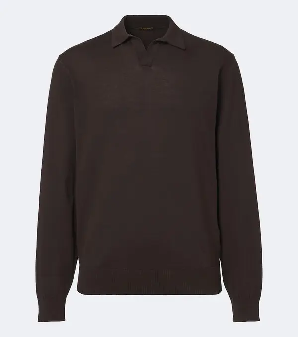 Rubinacci Cotton Polo Sweater - Brown
