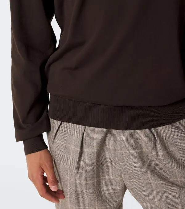 Rubinacci Cotton Polo Sweater - Brown