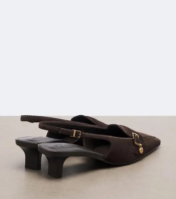 TOD'S Suede Slingback Pumps