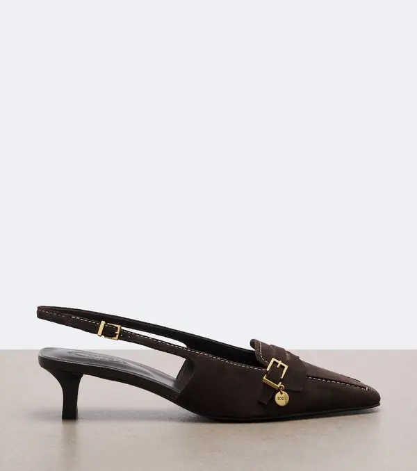 TOD'S Suede Slingback Pumps