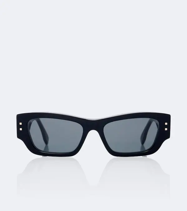 Fendi Ff0475/g Rectangular Sunglasses - Black