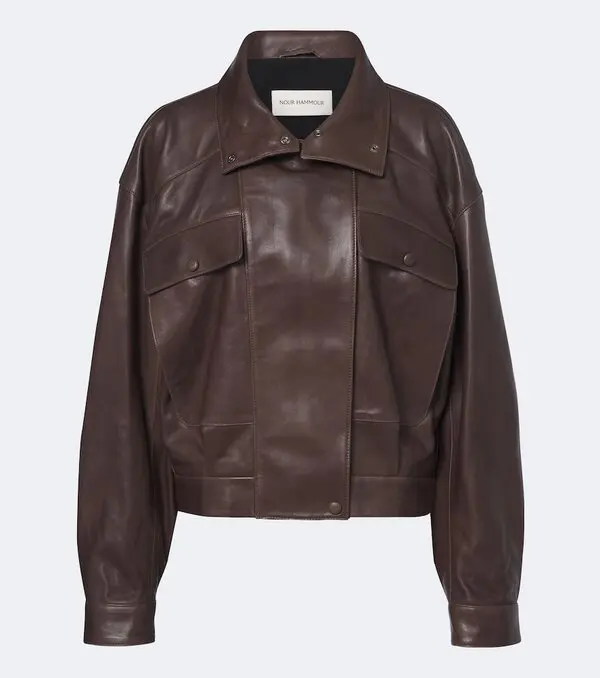 Nour Hammour Quincy Leather Blouson Jacket