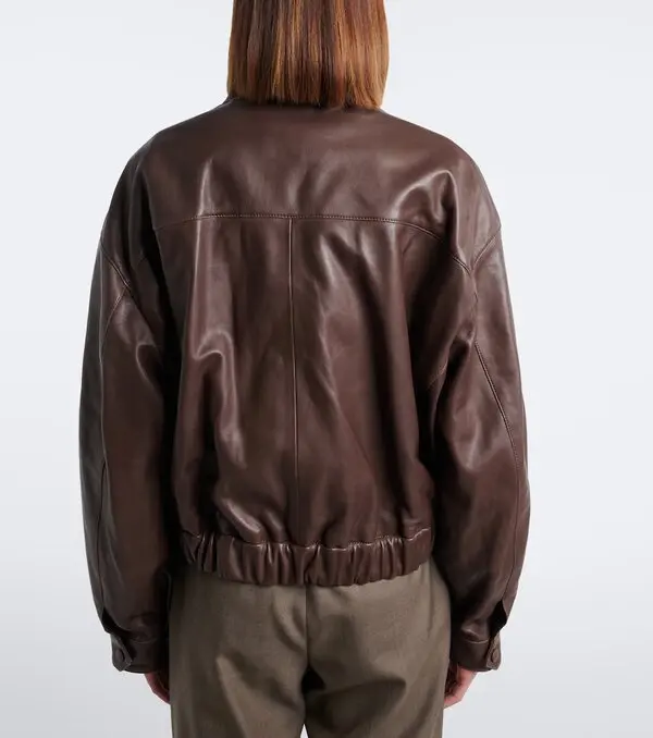 Nour Hammour Quincy Leather Blouson Jacket