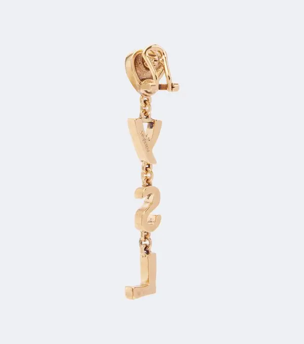 Saint Laurent Logo Drop Earrings