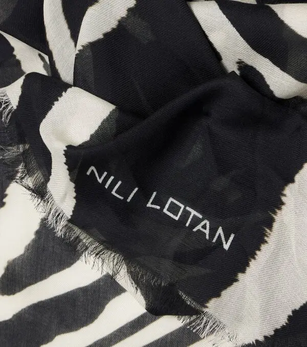 NILI LOTAN Zebra-print Scarf