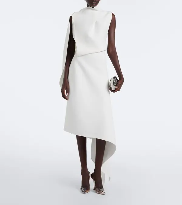 Maticevski Asymmetric Draped Midi Dress