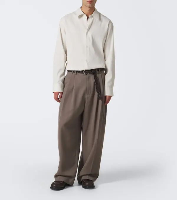 Studio Nicholson View Striped Cotton And Linen Shirt