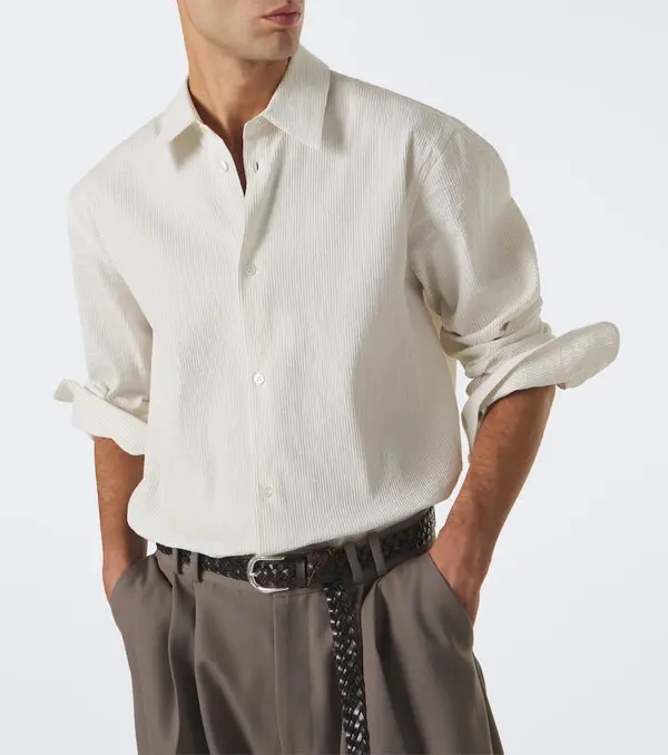 Studio Nicholson View Striped Cotton And Linen Shirt