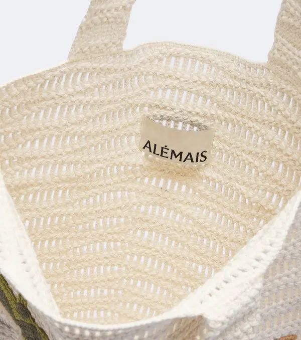 ALEMAIS Island Cove Crochet Tote Bag - White