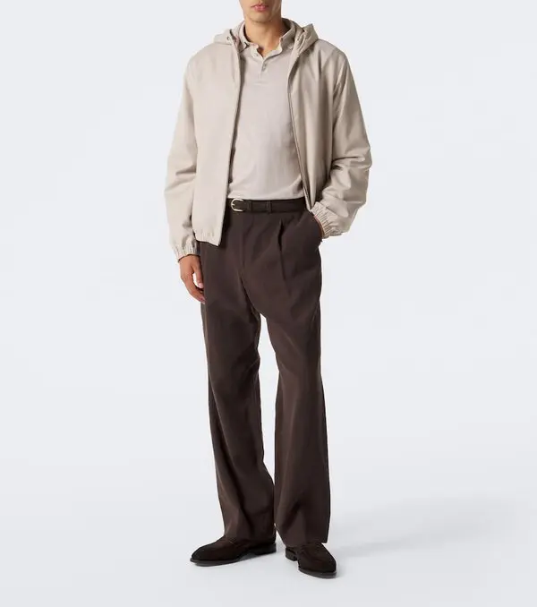 Agnona Wool, Silk And Cashmere Polo Sweater - Beige