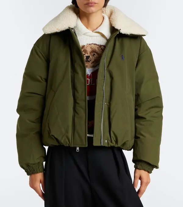 Polo Ralph Lauren Teddy-trimmed Technical Down Jacket - Green