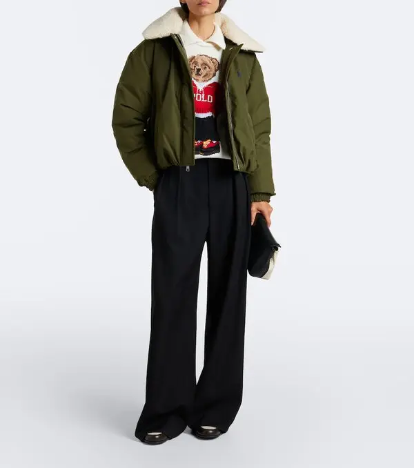 Polo Ralph Lauren Teddy-trimmed Technical Down Jacket - Green