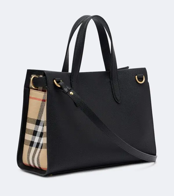 Burberry Leather Top-handle Bag - Black