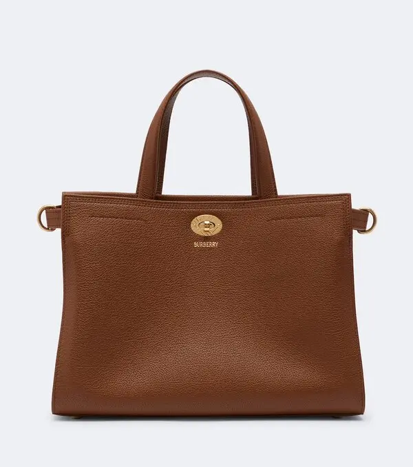 Burberry Cotswolds Check Small Leather Tote Bag