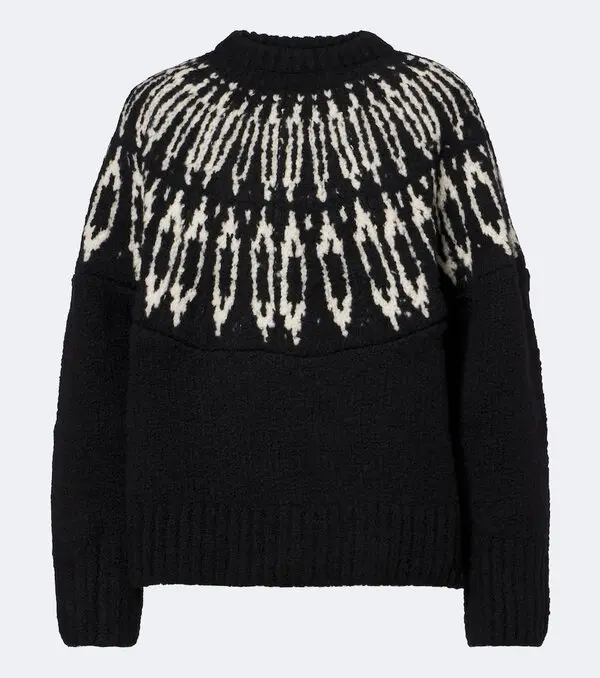 Altuzarra Coleman Fair Isle Wool Sweater - Black
