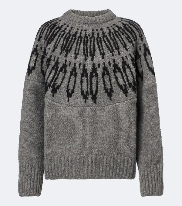 Altuzarra Coleman Fair Isle Wool Sweater - Grey