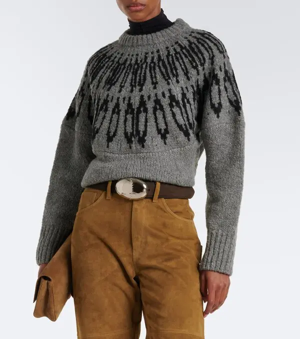 Altuzarra Coleman Fair Isle Wool Sweater - Grey