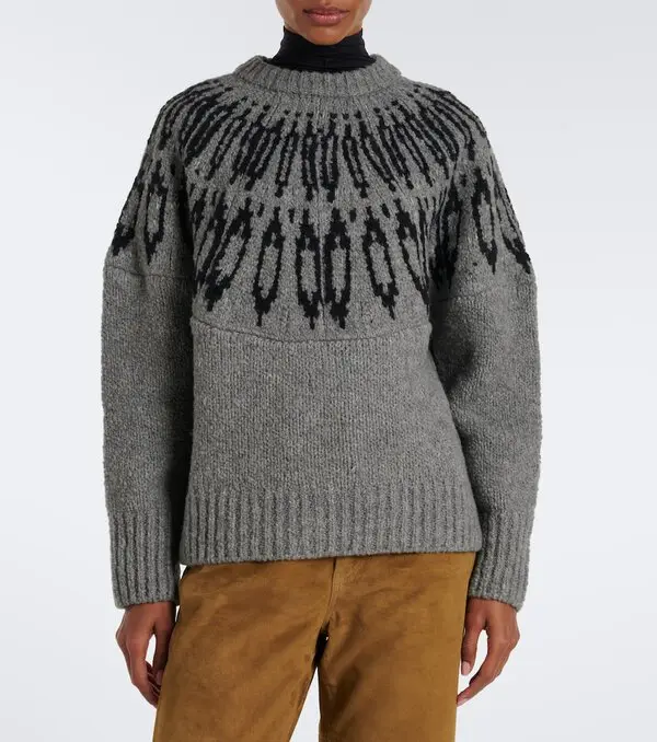 Altuzarra Coleman Fair Isle Wool Sweater - Grey