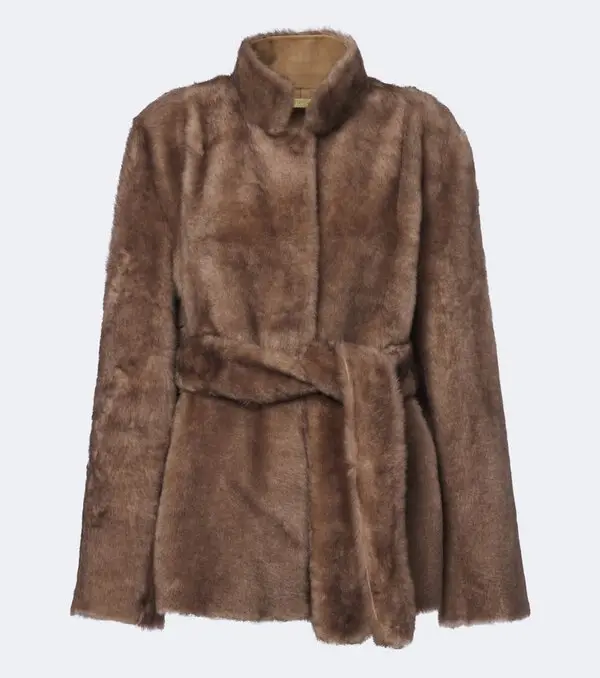 Nour Hammour Elsa Shearling Jacket - Brown