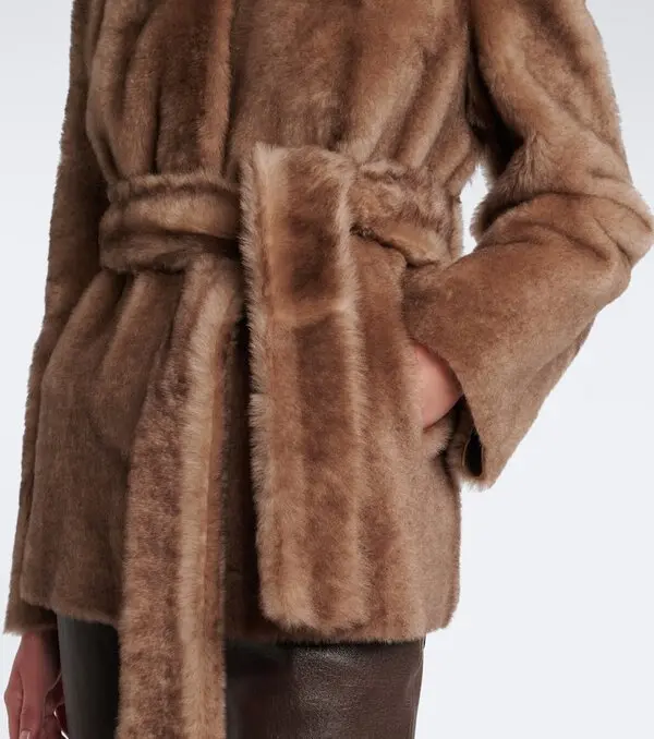 Nour Hammour Elsa Shearling Jacket - Brown