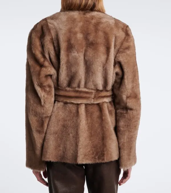 Nour Hammour Elsa Shearling Jacket - Brown
