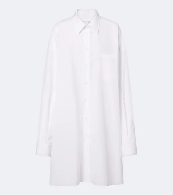 MAISON MARGIELA Oversized Cotton Poplin Shirt - White