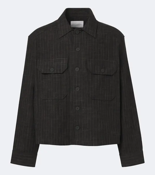 Studio Nicholson Kelver Striped Cotton And Wool-blend Jacket
